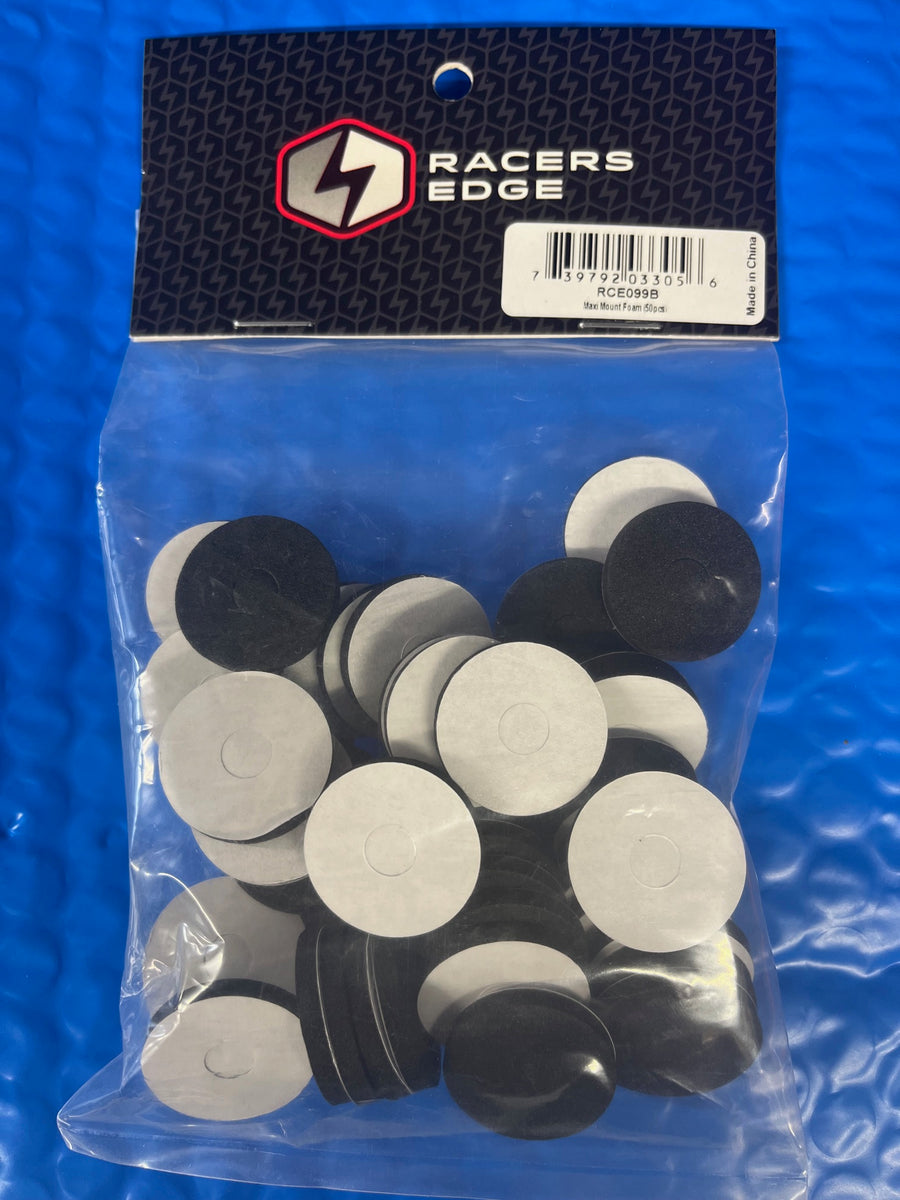 RCE099B Racers Edge Maxi Mount Foams (50) – Kipps Hobbies
