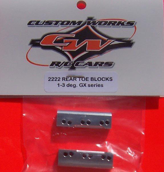 Custom Works 2222 GX Series Rear Toe Blocks – Kipps Hobbies