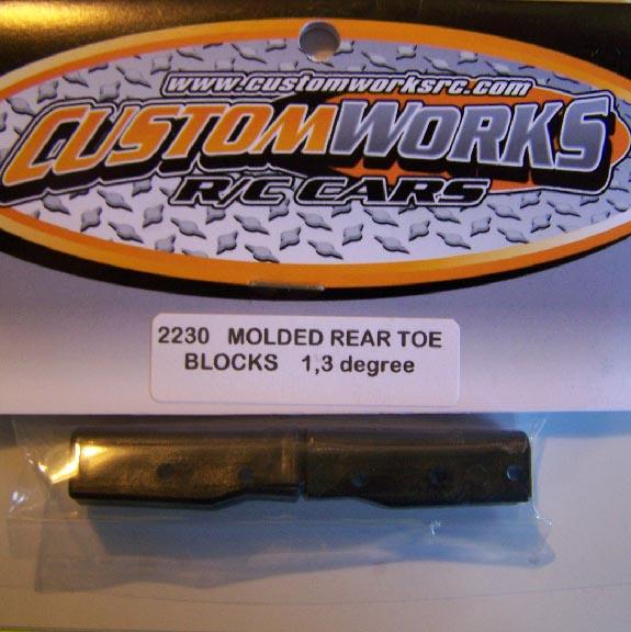 Custom Works 2230 Molded Rear Toe Blocks – Kipps Hobbies